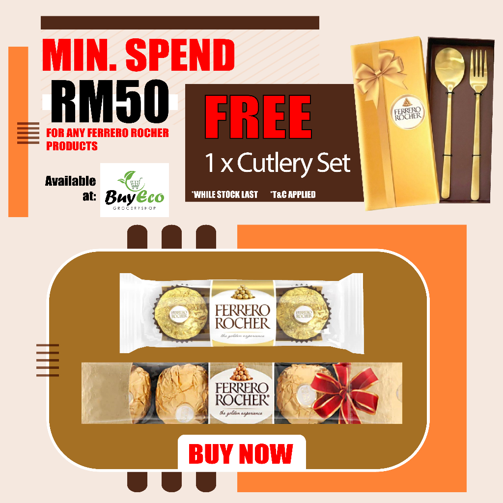 Ferrero Rocher T3’s / T5's in 1 pack Chocolate (3pcs & 5pcs) | Shopee ...