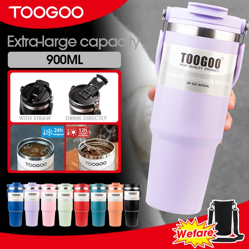 tumbler 304 30oz 900ml Handle Stainless Steel Thermos Bottle With Straw Keep Hot&Cold Drink ...