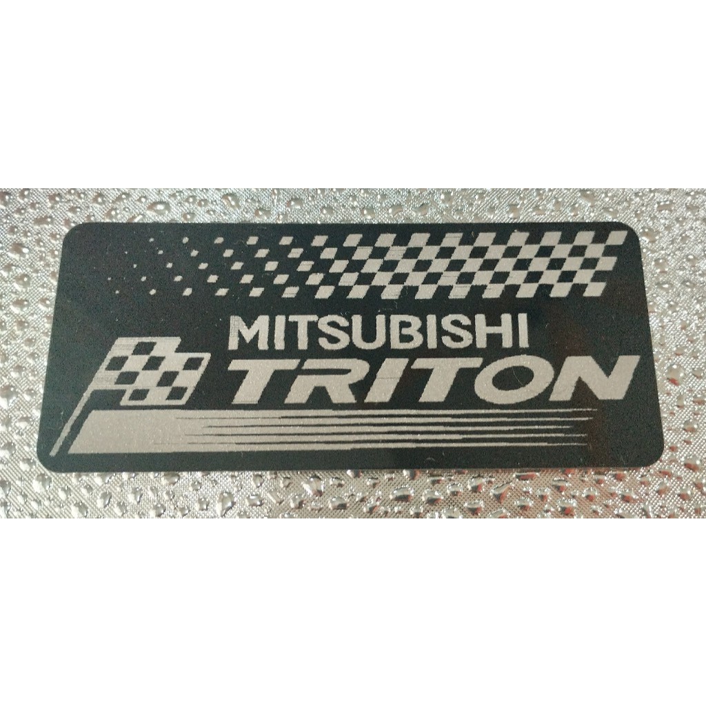 mitsubishi triton emblem chequered flag | Shopee Malaysia