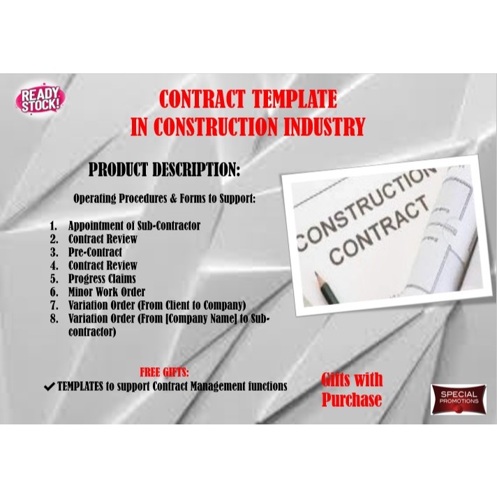 CONTRACT TEMPLATE 🔥SOPs, Forms & Templates🔥 Pre-contract, Contract ...