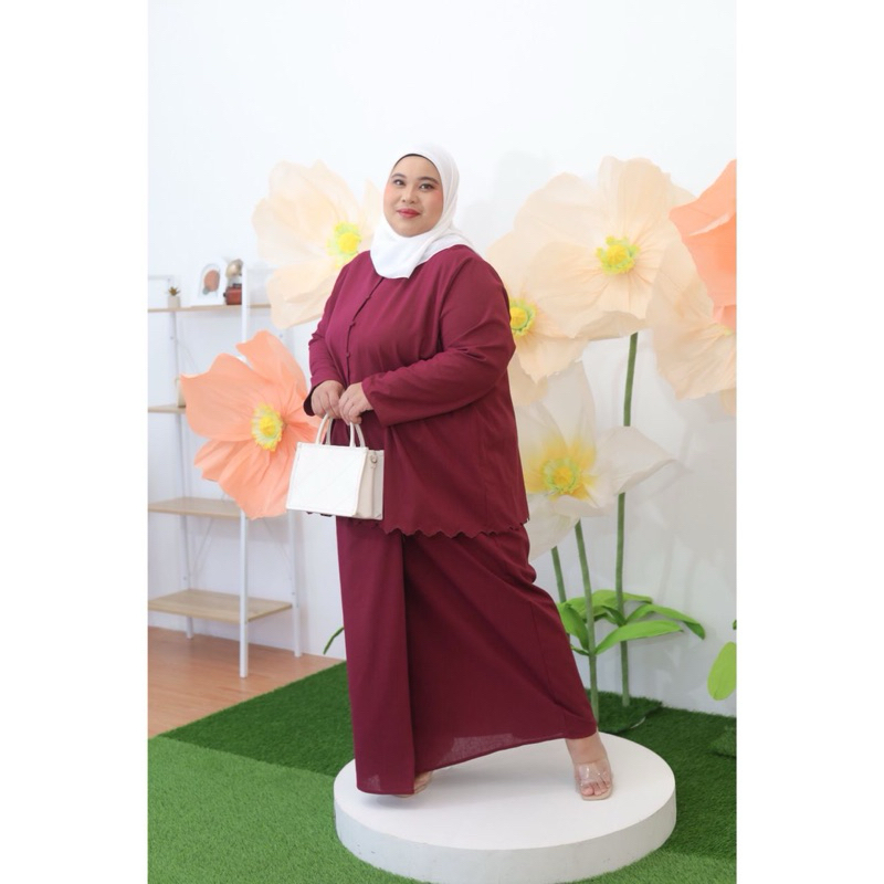 SET KURUNG ATEENA COTTON PLUSSIZE | Shopee Malaysia
