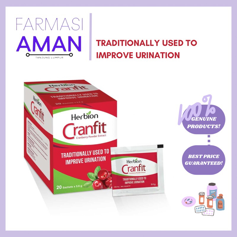 Herbion Cranfit Cranberry Powder Extract Sachets 5.6g x 20’s (Improve Urination) | Shopee Malaysia