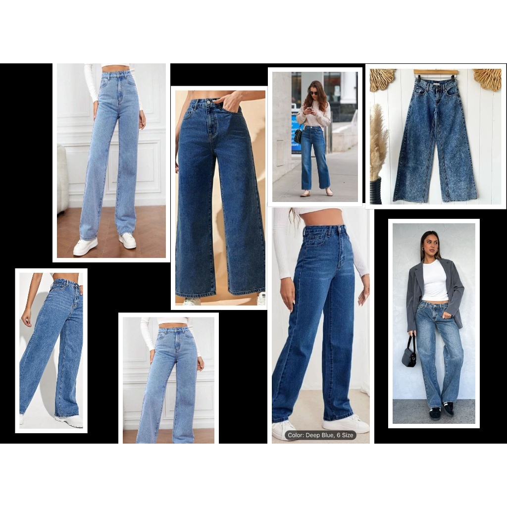 🇲🇾Gigi Hadid Wide Leg Acid wash palazzo 26-36 | Shopee Malaysia