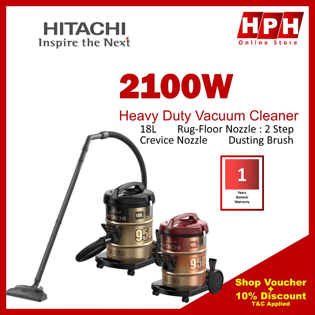 Hitachi Vacuum Cleaner 2100W CV-950F 18L Heavy Duty Vacuum Cleaner | Shopee Malaysia