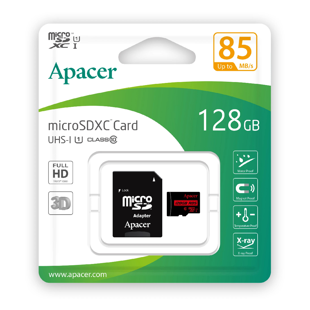 Original Apacer micro SDHC/SDXC UHS-I U1 V10 A1 (R100 MB/s)/Micro SD ...