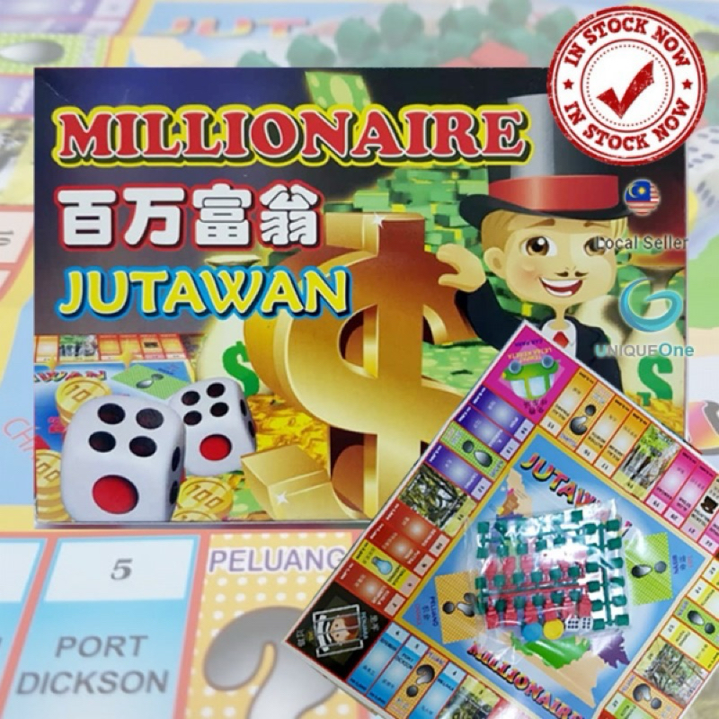 🎲 The Millionaire Jutawan Board Game – Malaysia Map Edition 🎲 | Shopee ...
