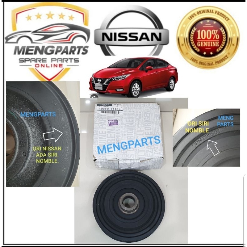 ORIGINAL NISSAN ALMERA N18 1.0 TURBO CRANK SHAFT PULLEY 12303-00Q3G ...