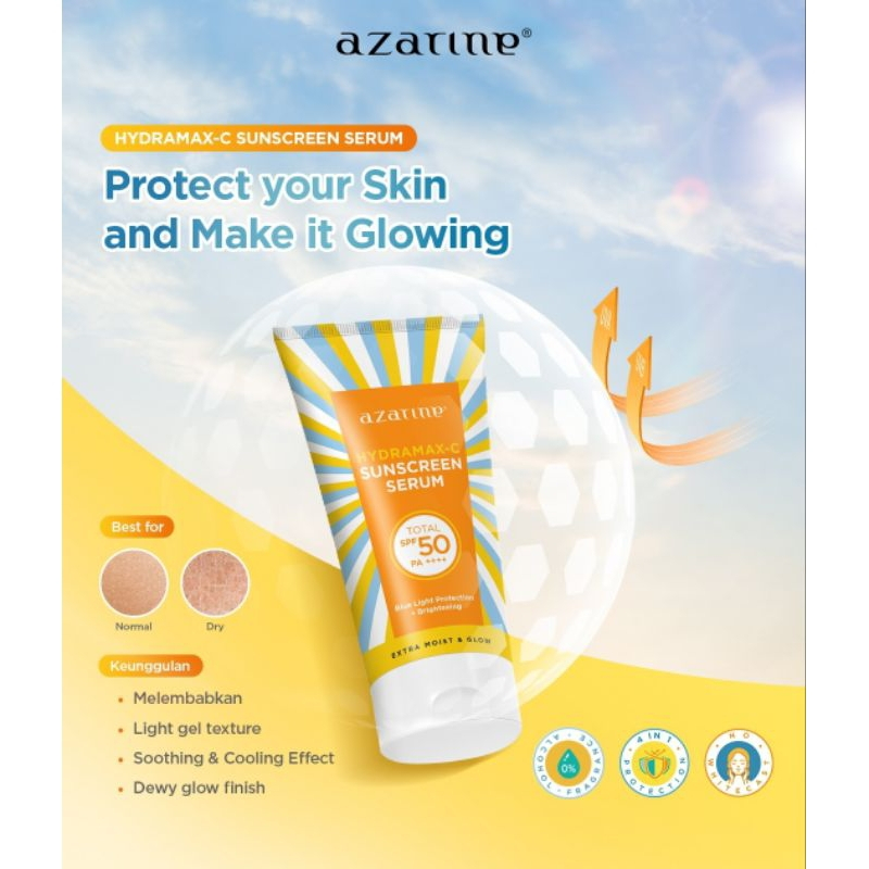 AZARINE HYDRAMAX C SUNSCREEN SERUM 40 ml | Shopee Malaysia