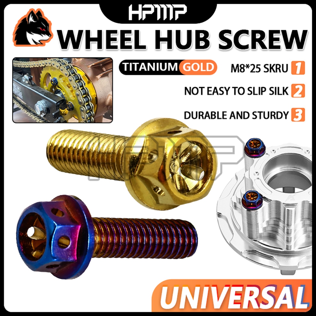 [1 Biji] Screw Sprocket Skru Spoket Skru Hub Screw Hub M8X25 Footrest ...