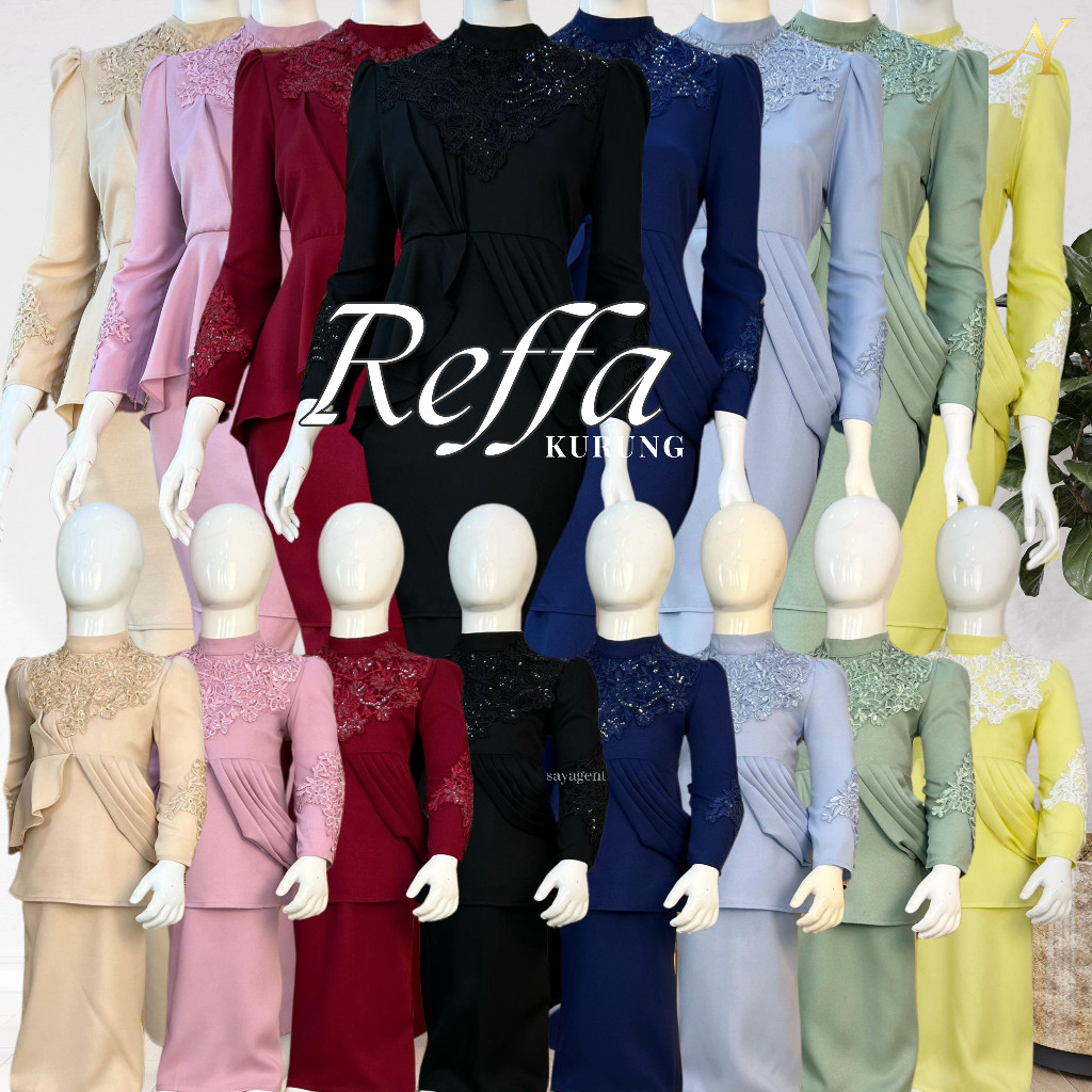 REFFA KURUNG MINI MOSS CREPE LACE BAJU RAYA SEDONDON IBU DAN ANAK 2025 ...