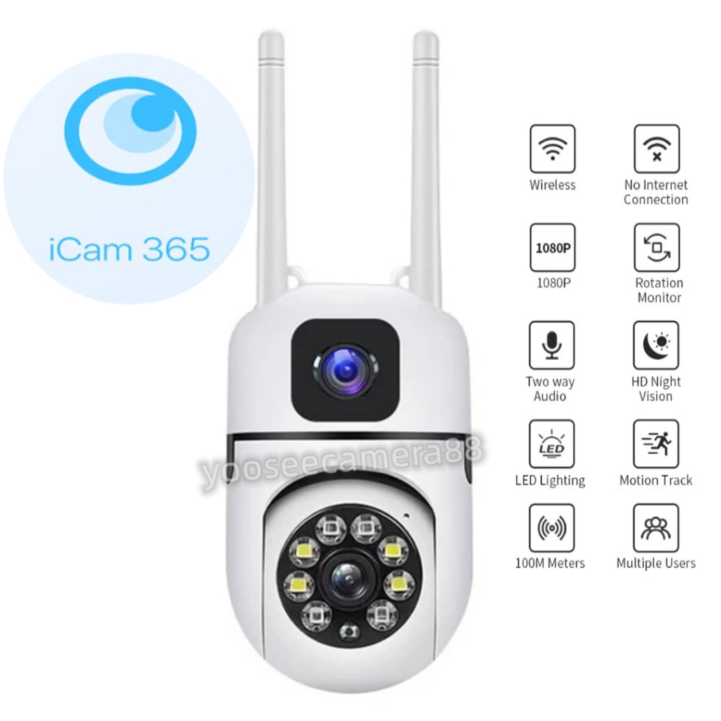 Icam365 4MP Dual lens /Indoor Wireless Wifi cctv Camera | Shopee Malaysia