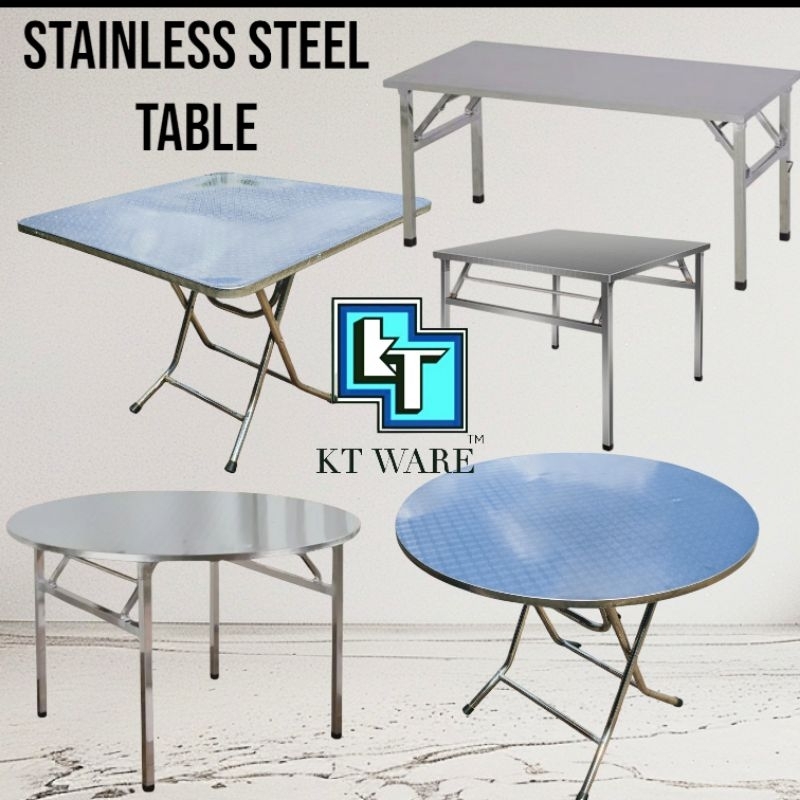 KT WARE STAINLESS STEEL FOLDING TABLE BANQUET TABLE FUNCTION TABLE ...