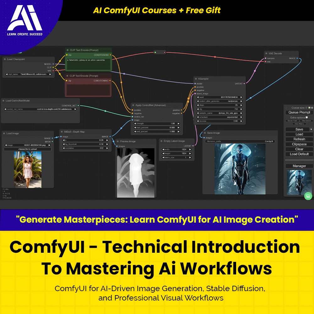 Video Course - ComfyUI - Technical Introduction To Mastering Ai Workflows | Learn ComfyUI ...