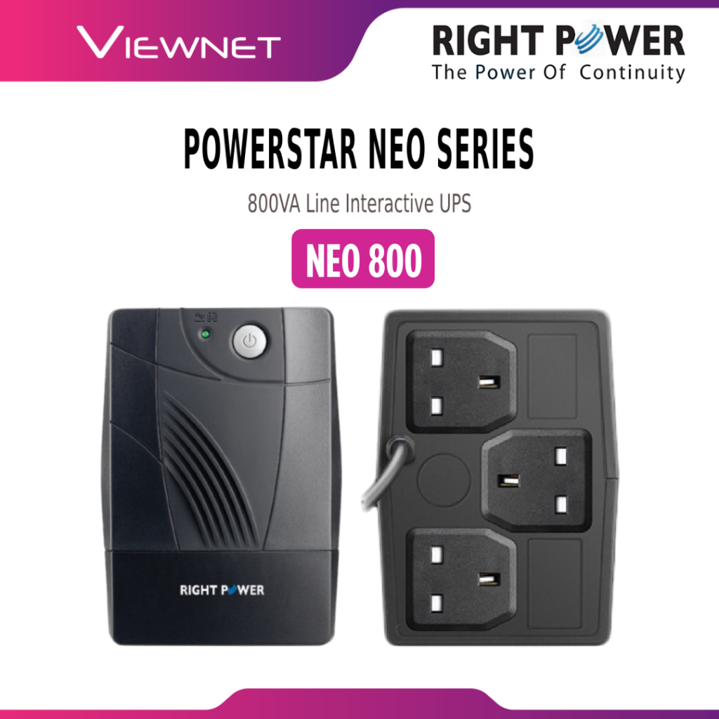 RIGHT POWER UPS 800VA (POWERSTAR NEO 800) AVR AVS AUTOMATIC VOLTAGE ...