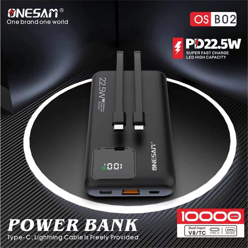 ONESAM OS-B02 10000mAh Powerbank / PD22.5W + QC22.5W Super Fast ...