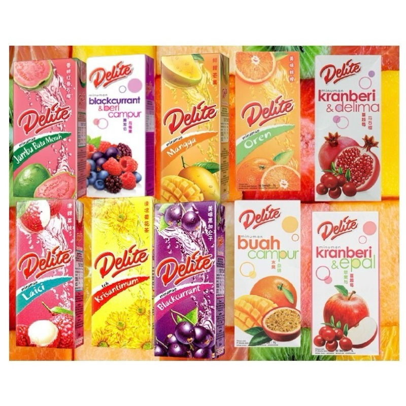 🥤 Delite Fruit Packet Drink 250ml x 6pcs – Refreshing & Fruity! 🥤 Air ...