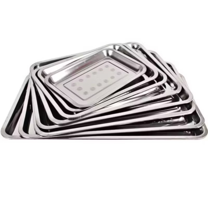 Stainless Steel Food Tray Bekas Makanan Multipurpose Tray Baking Tray ...