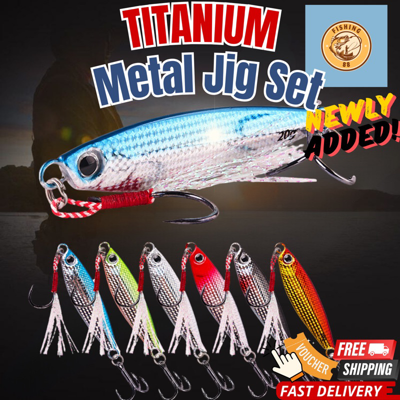 【Titanium Jig Set】Metal jig Micro jig 7g/10g/15g/20g lead fish iron ...