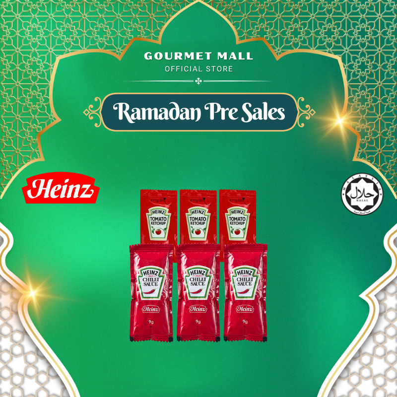 Heinz Chili Sauce Tomato Ketchup Sauce Sos Cili Tomato Paket - 9g x (50 ...