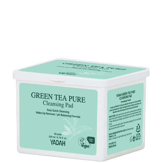 [ YADAH ] Yadah Green Tea Pure Cleansing Pads (60pads) | Shopee Malaysia
