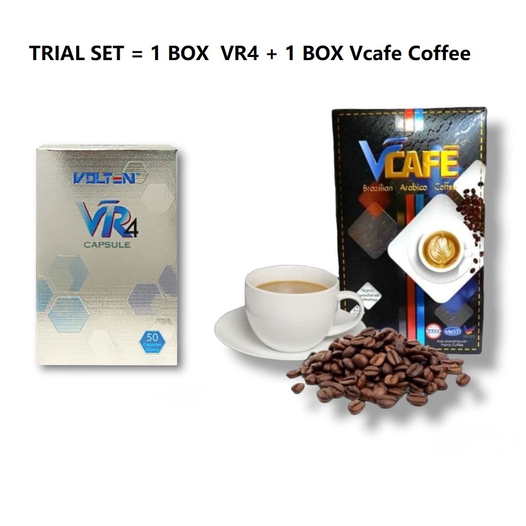 Volten VR4 + Vcafe Coffee Trial Set = 1 box VR4 (50 capsulres)+ 1 box Vcafe Coffee(20 saachets ...