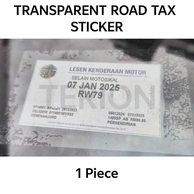 Pelekat Cermin Kereta Lutsinar untuk Cukai Jalan Baru | Transparent NEW ...