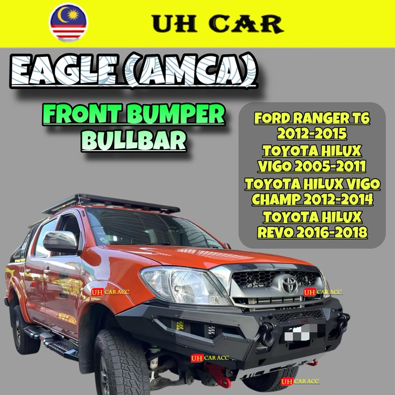 (EAGLE AMCA) Front Bumper Bull Bar Bullbar Metal Steel Offroad Toyota ...