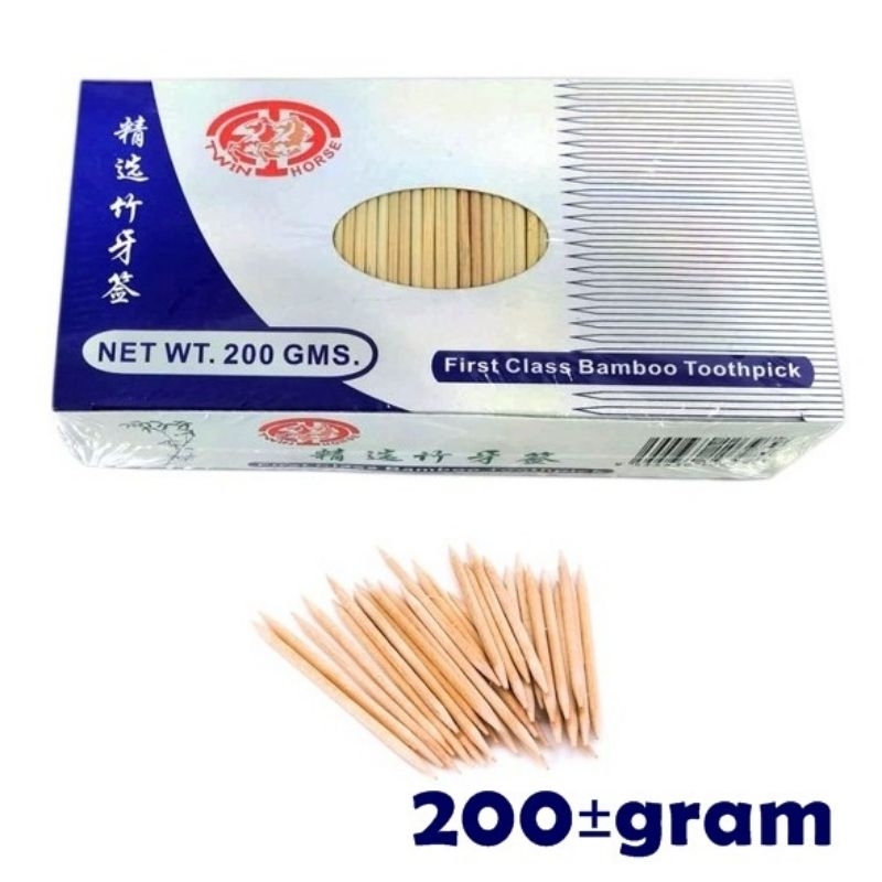 Bamboo Toothpick / Disposable Toothpick 200g box / Pencungkil gigi ...