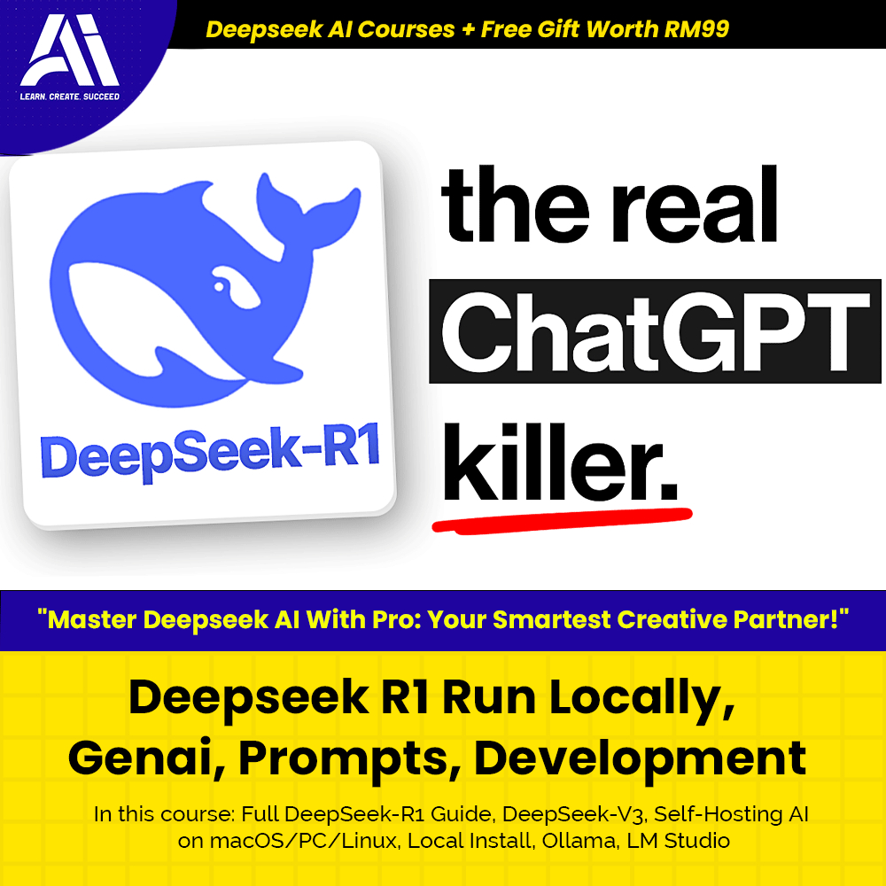 Deepseek Course - Deepseek R1 Run Locally, Genai, Prompts, Development | Learn Deepseek Video ...