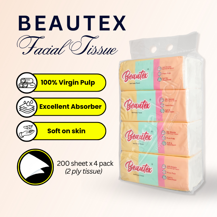 BEAUTEX Soft Facial Tissue Premium Paper 2ply Tisu Muka Murah Face ...