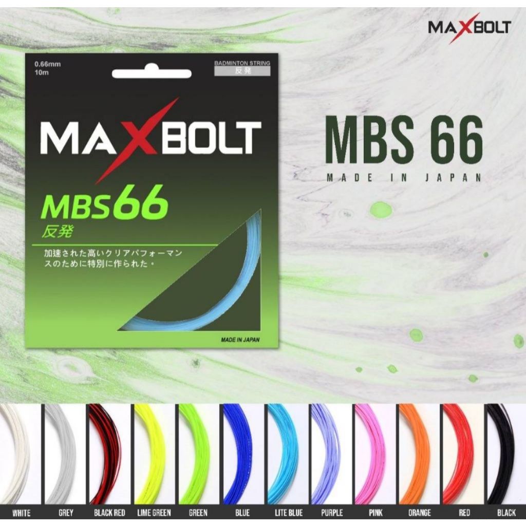 MAXBOLT Badminton String MBS 66 Made in Japan(100% ORIGINAL) | Shopee ...