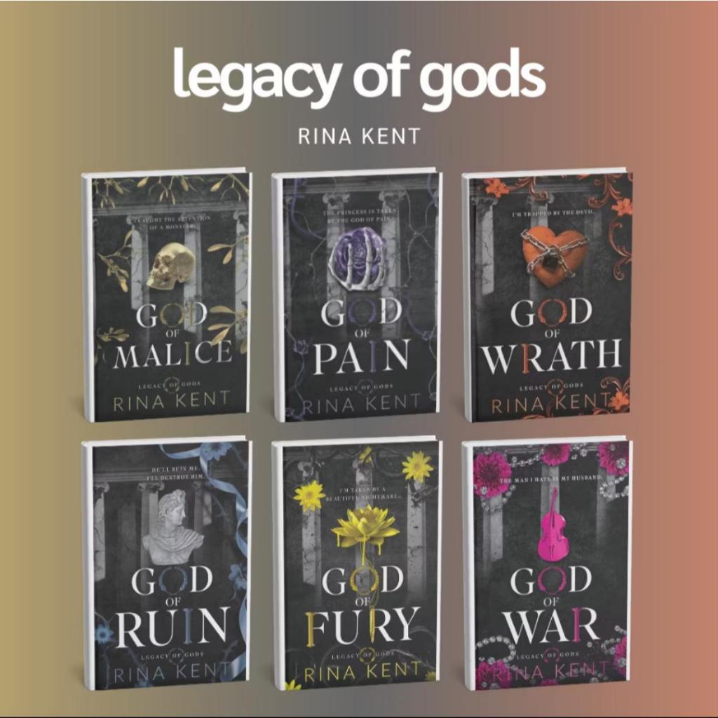 SET legacy of gods series by rina kent god of malice god of pain god of wrath god of fury god of ...