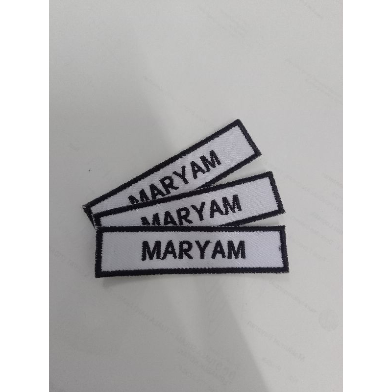 Name Tag (Sulam/Embroidery) / 3 pcs / 70mm x 20mm | Shopee Malaysia