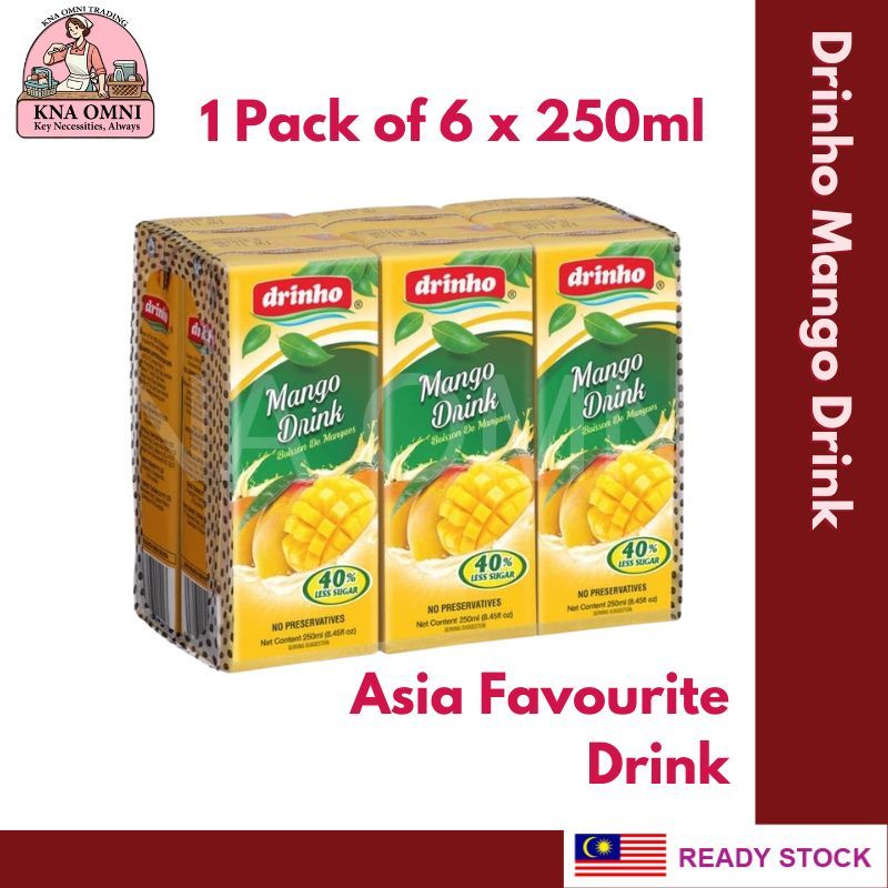 Drinho Mango Packed Drink Air Kotak Mangga (6 x 250ml) | Shopee Malaysia