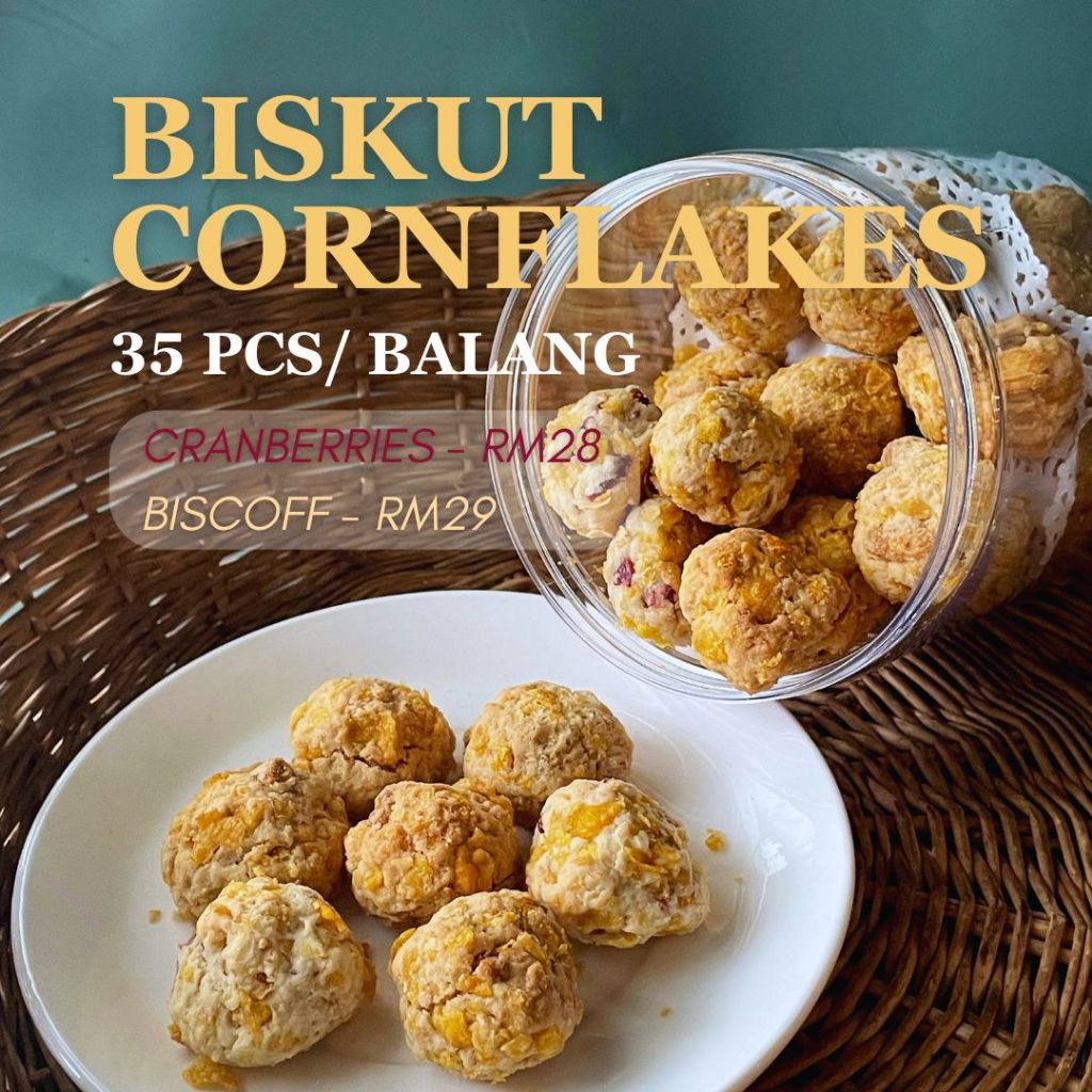 BISKUT CORNFLAKES - PRE ORDER KUIH RAYA | CRANBERRIES CORNFLAKES ...