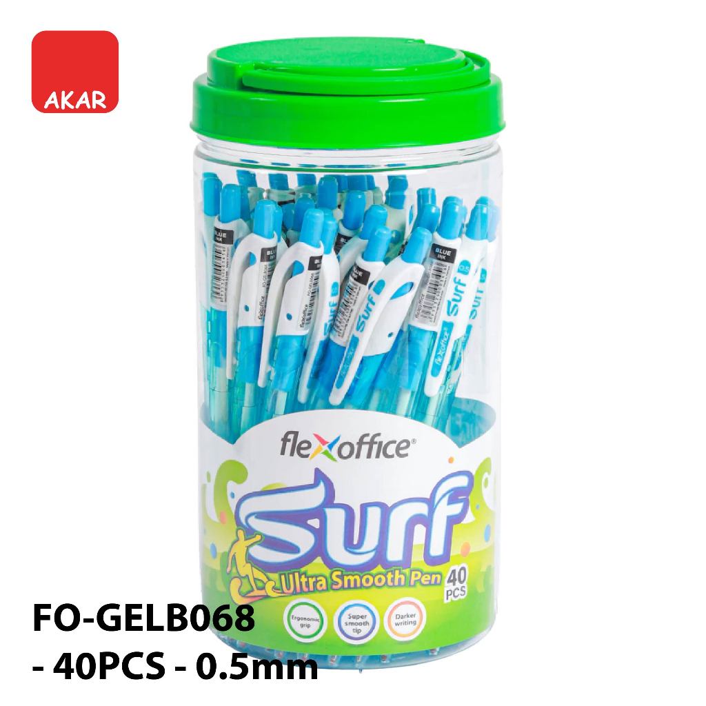 Pen Dakwat Bola FlexOffice Surf 0.5/0.7mm / 40 Batang (FlexOffice Surf ...