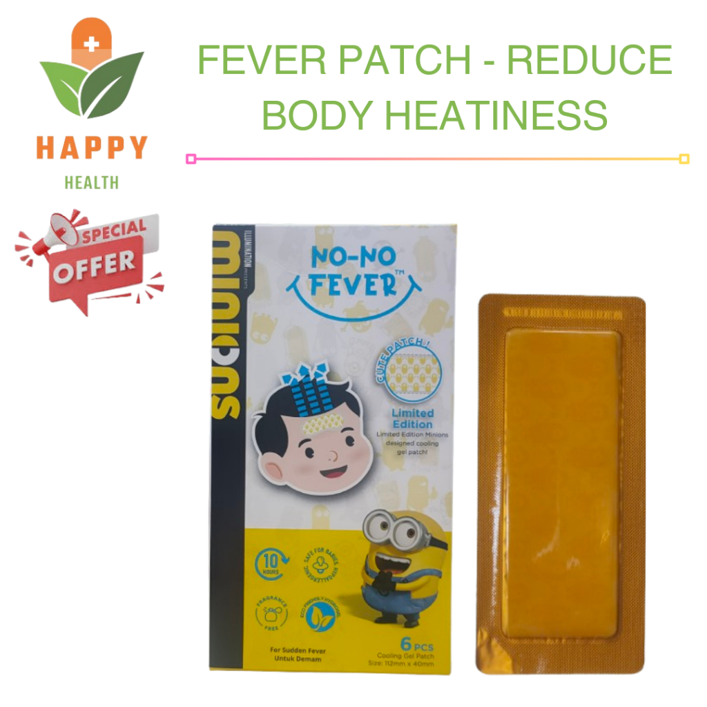 [ Exp 10/2027 ] No-No Fever Cooling Gel Patch ( 6 Patches ) - Reduce ...