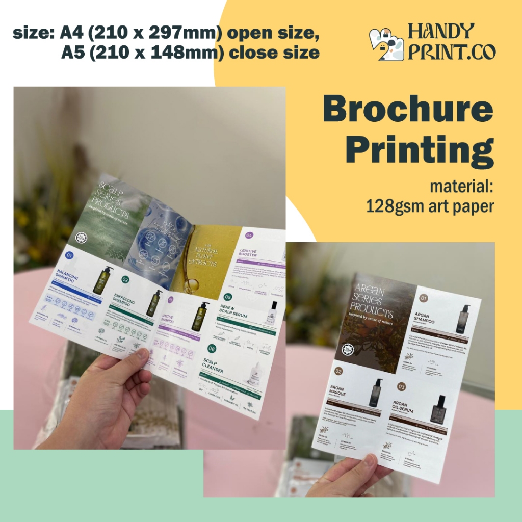 Flyer Brochure Print Bi-fold Letter Fold Z Fold A4 128gsm Art Paper ...