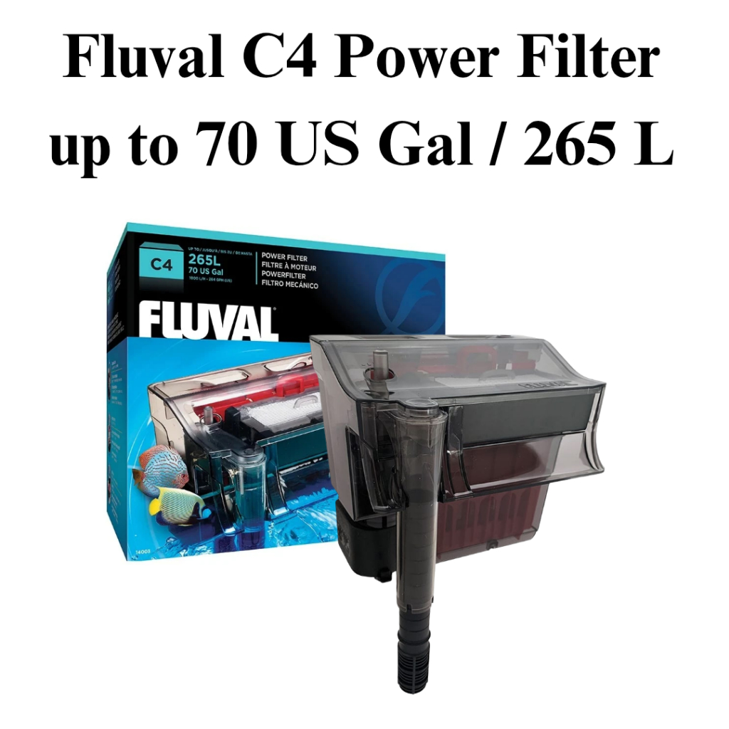 Fluval C4 Power Filter up to 70 US Gal / 265 L - HANG ON FILTER ...