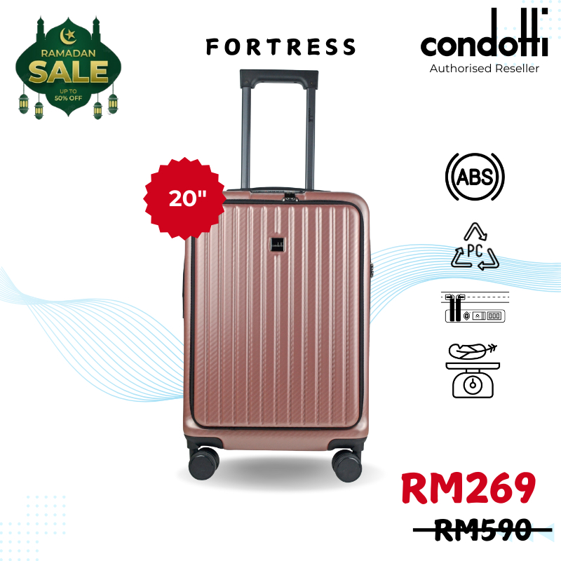 Condotti Fortress (20") PC+ABS Hard Case Open Front Ultra Light Luggage ...