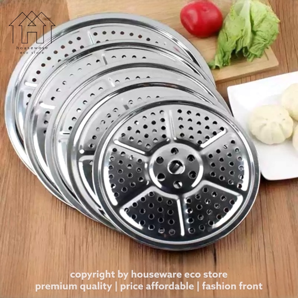 Stainless Steel Steamer Plate Steaming Tray Hidangan Kukus Steam Rack ...
