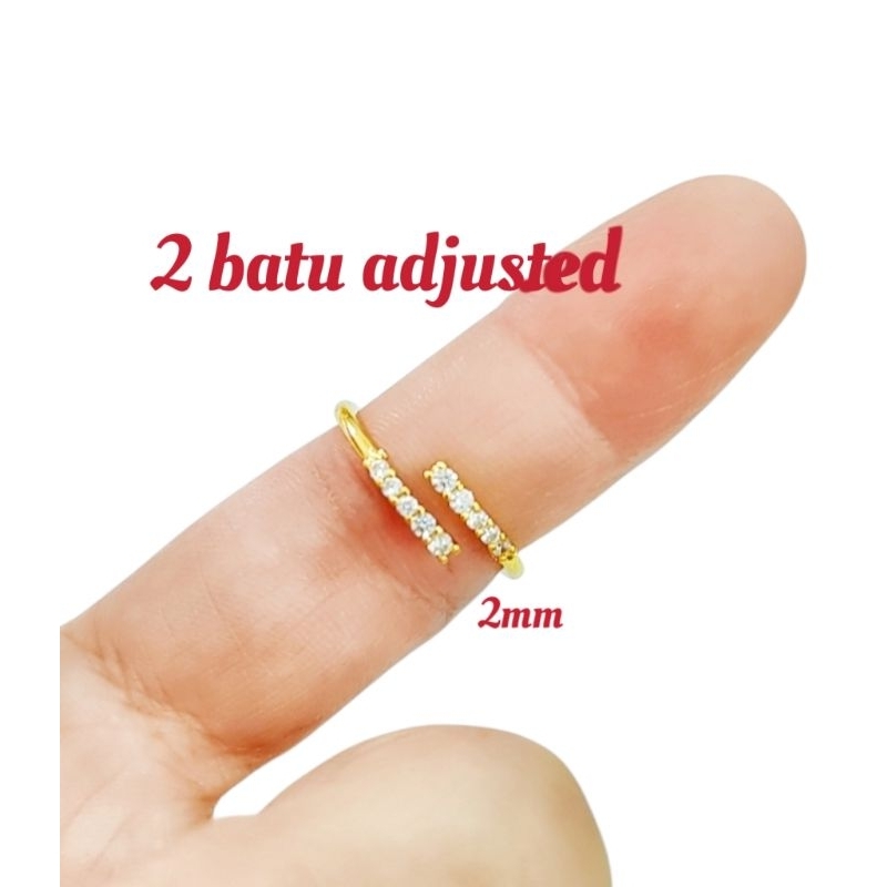 cincin batu 2 adjusted Emas bangkok free cop | Shopee Malaysia