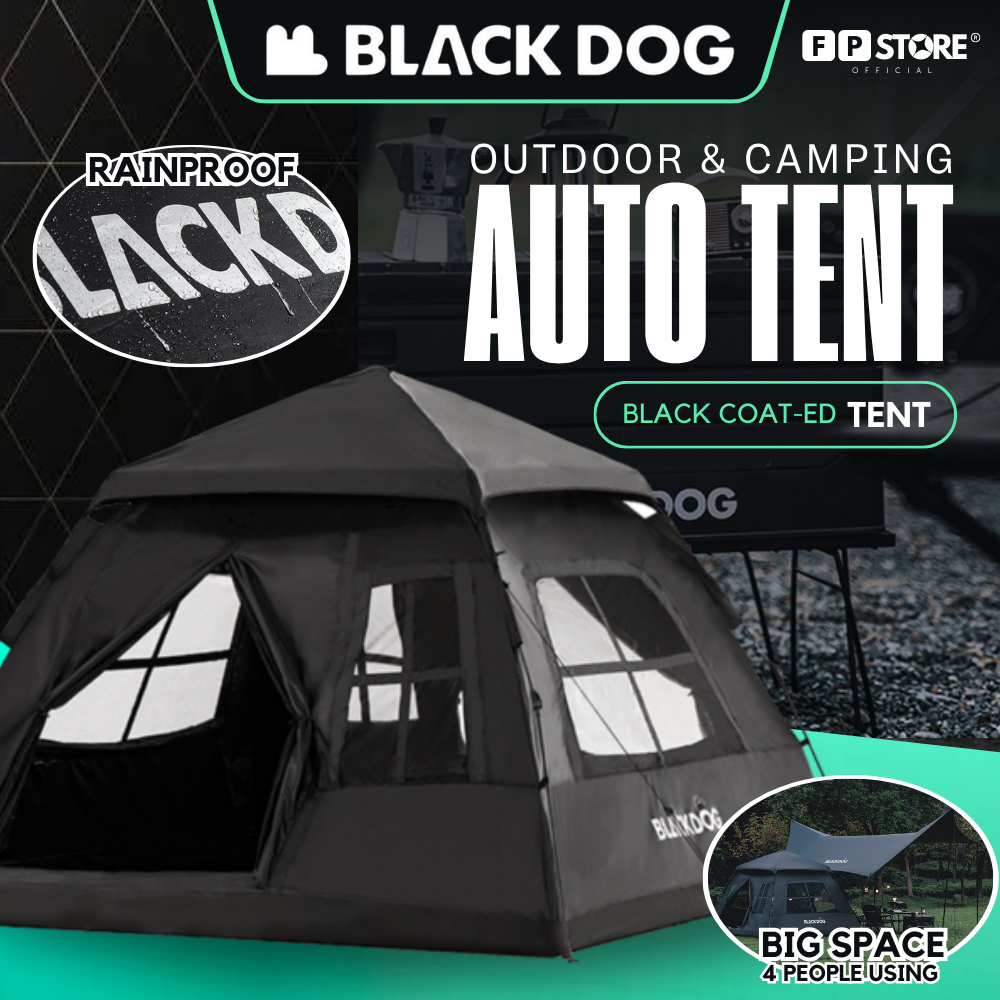 [ COD READY STOCK ] BLACKDOG Auto Tent WaterProof Rainproof khemah ...
