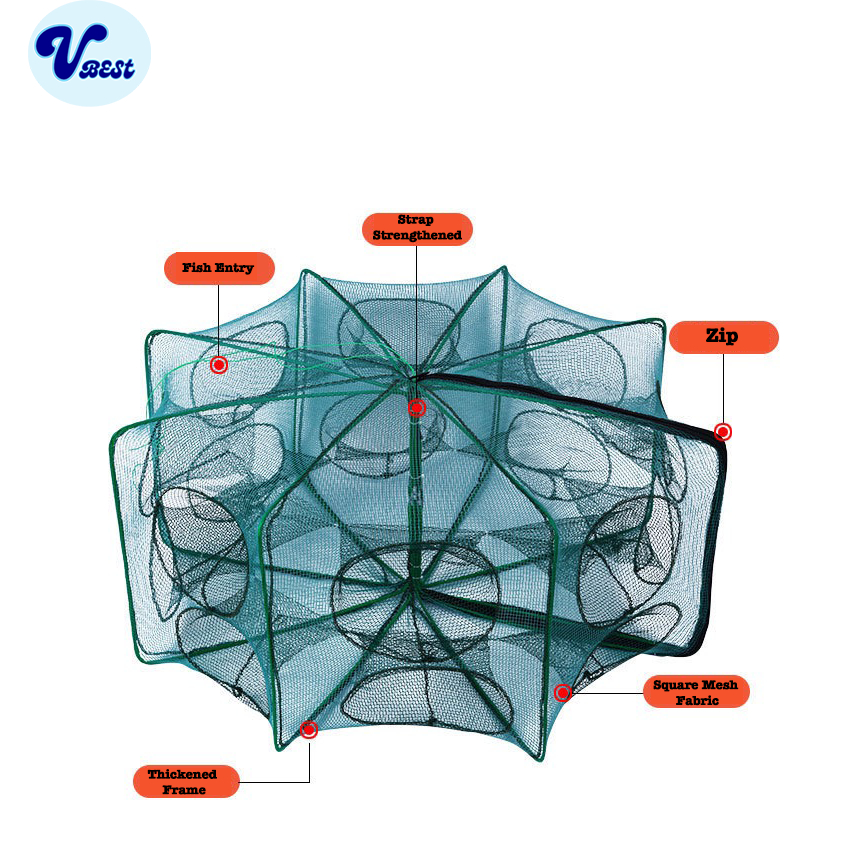 [READY STOCK] Bubu Payung Ikan Jaring Ikan Udang / Folding Fishing Net ...