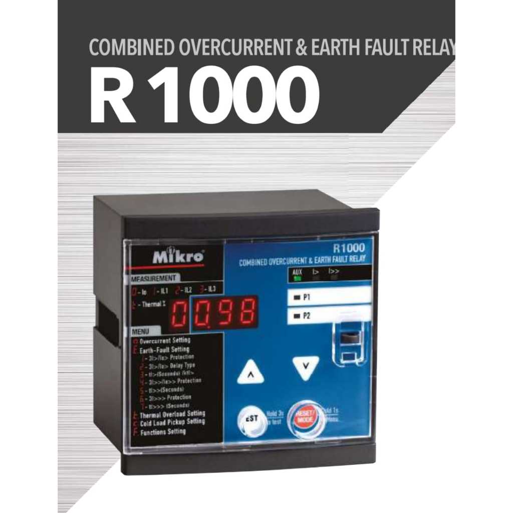 MIKRO ( R1000-230A ) Combined Overcurrent & Earth Fault Relay REPLACE ...