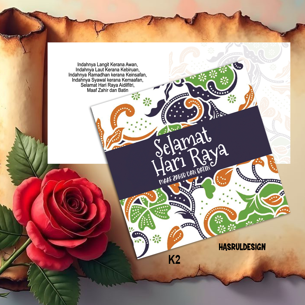 KAD RAYA BATIK NEW EDITION 2025 + FREE KALENDAR | Shopee Malaysia