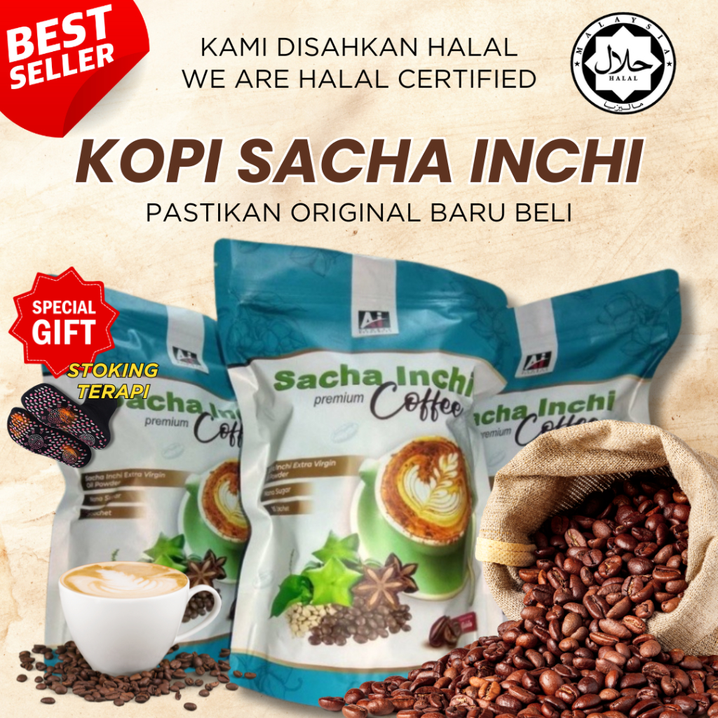 5 PEK Kopi Sancha Inchi Premium Omega AI Global Original Sacha Coffee ...