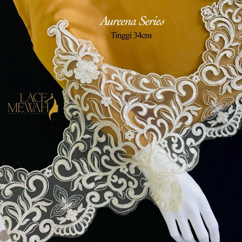 🍋 BORDERLACE TINGGI SULAM ADA SEQUIN 🍋 LACE EKSLUSIF CANTIK MEWAH SULAM ...