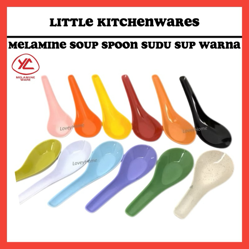 5.5'' Melamine Soup Spoon Sudu Sup Warna Makan Minum Dapur Colorful ...