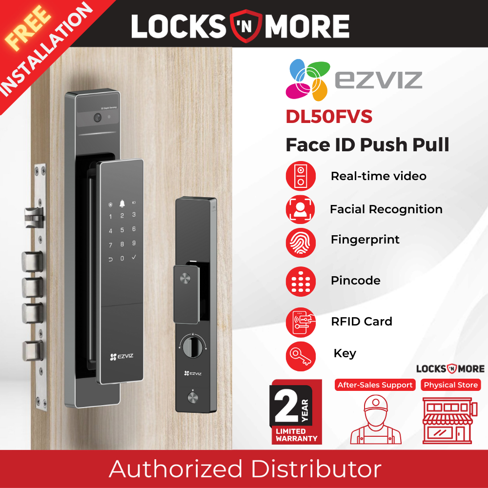 EZVIZ DL50FVS Face Recognition Digital Lock (FREE INSTALLATION ...